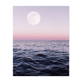 Ocean Moon Sunset Photography Beach Landscape Modern Art Print/Poster ...