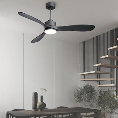 Moasis 52-inch 4-Blade Ceiling Fan with LED Light and Remote Control ...