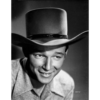 Roy Rogers smiling in Shirt and Cowboy Hat Photo Print - Bed Bath ...