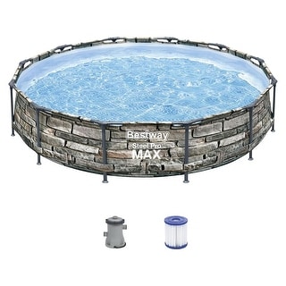 12"x 30"Steel Pro Max Round Steel Frame 5-Person 1,710 Gallon Above ...