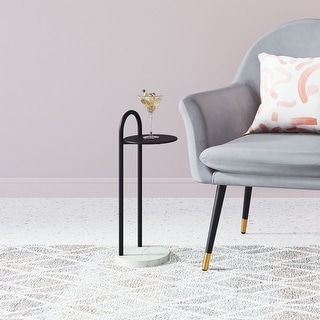 Christian Side Table Black & White - 8" W x 8" D x 22" H - Bed Bath ...