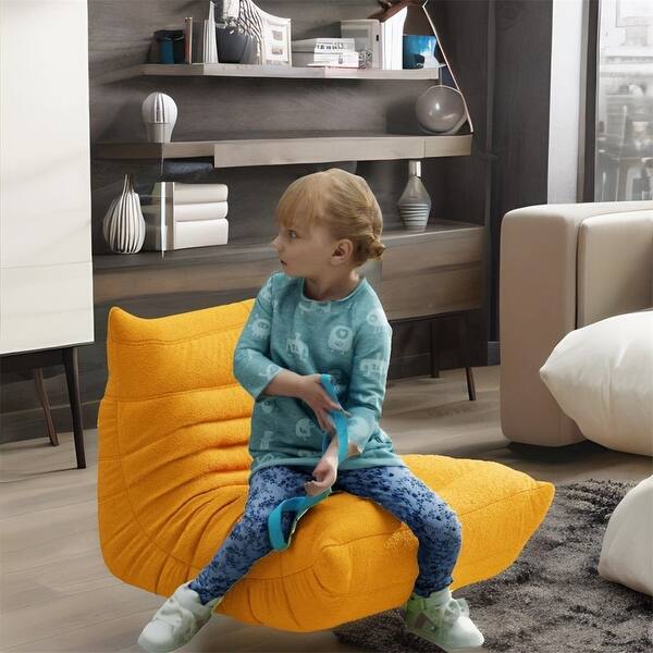 Teddy Velvet Fabric Armless Children's Lazy Single-Seat Sofa - Bed Bath ...