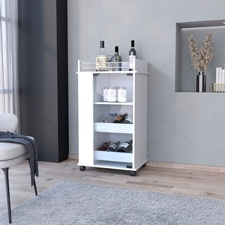 Storage Display Cabinet Cart with Wheels with Glass Door 3 Shelves and ...