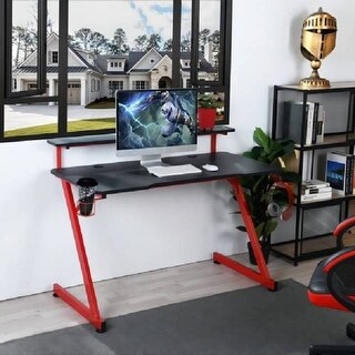 47.2'' Metal Gaming Table with Storage Racks - Bed Bath & Beyond - 36184877
