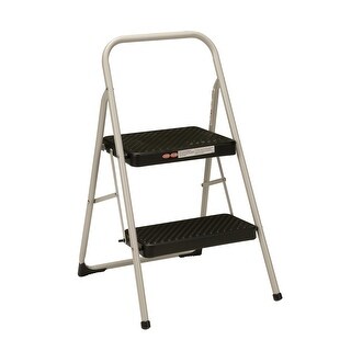 COSCO 2-Step Household Folding Steel Step Stool, 7Ft. 11in. Max Reach ...