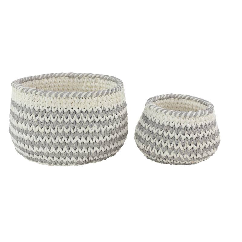 Polyester Bohemian Storage Basket (Set of 2) - Overstock - 28889757