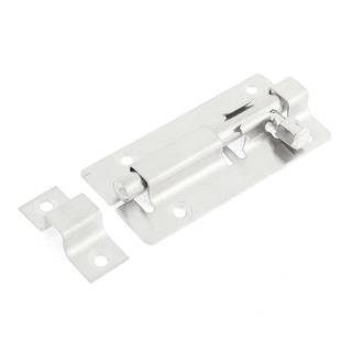 Home Gate Safety Door Latch Barrel Bolt Stapler Lock 3 Silver Tone ...
