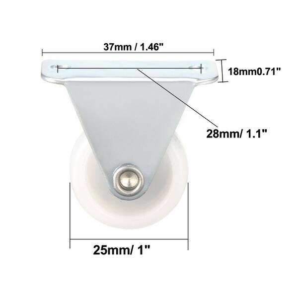 1 Inch PP Top Plate Mounted Caster Wheel 2 Pcs Swivel, 2 Pcs Fixed ...