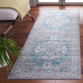 SAFAVIEH Tucson Gessica Machine Washable Slip Resistant Shabby Chic Rug ...