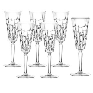 Modern Crystal Glass Flute Goblets - Bed Bath & Beyond - 40358749