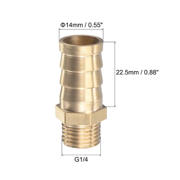 Brass Hose Barb Fitting Straight Male Thread Pipe Connector with ...