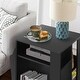 Rotating Side Table with Storage - Square Swivel Design with Magazine ...