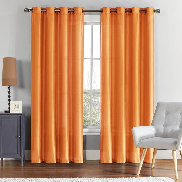 VCNY Home Preston Faux Silk Curtain Panel, 52" x 90" - 52" x 90" - Bed ...