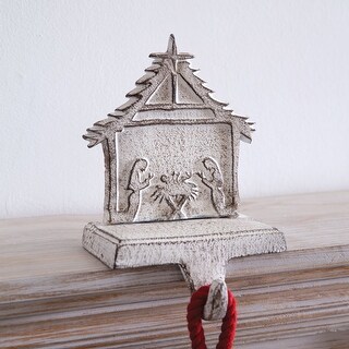 Cast Iron Nativity Stocking Holder - 5''W x 4½''D x 7½''H - Bed Bath ...