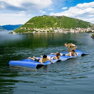 3 Layer Floating Water Pad Foam Mat Water Recreation Relaxing 18' x ...