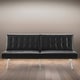 Tufted Mid-Century Modern Split Back Futon Sofa Couch Bed with Chrome ...