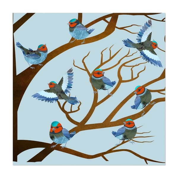 Happy Choir Mixed Media Animals Bird Birds Parrot Art Print/Poster ...