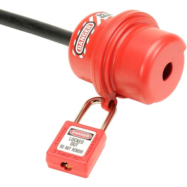 Master Lock 487 Master Lock 487 Rotating Electrical Plug Lockout - Red ...