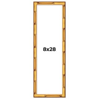 8x28 Frame Gold Bamboo Solid Wood Picture Frame | 1 Inch Moulding - Bed ...