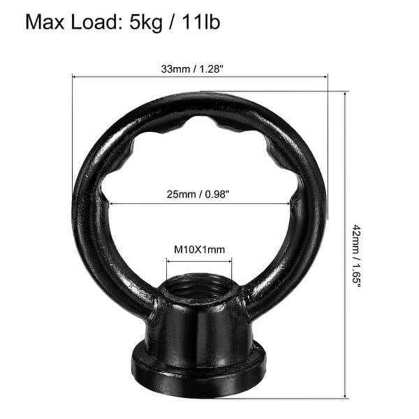 5pcs Eye Nut M10 Thread Ring Shape Female Loop for Hanging Lamp - Bed ...