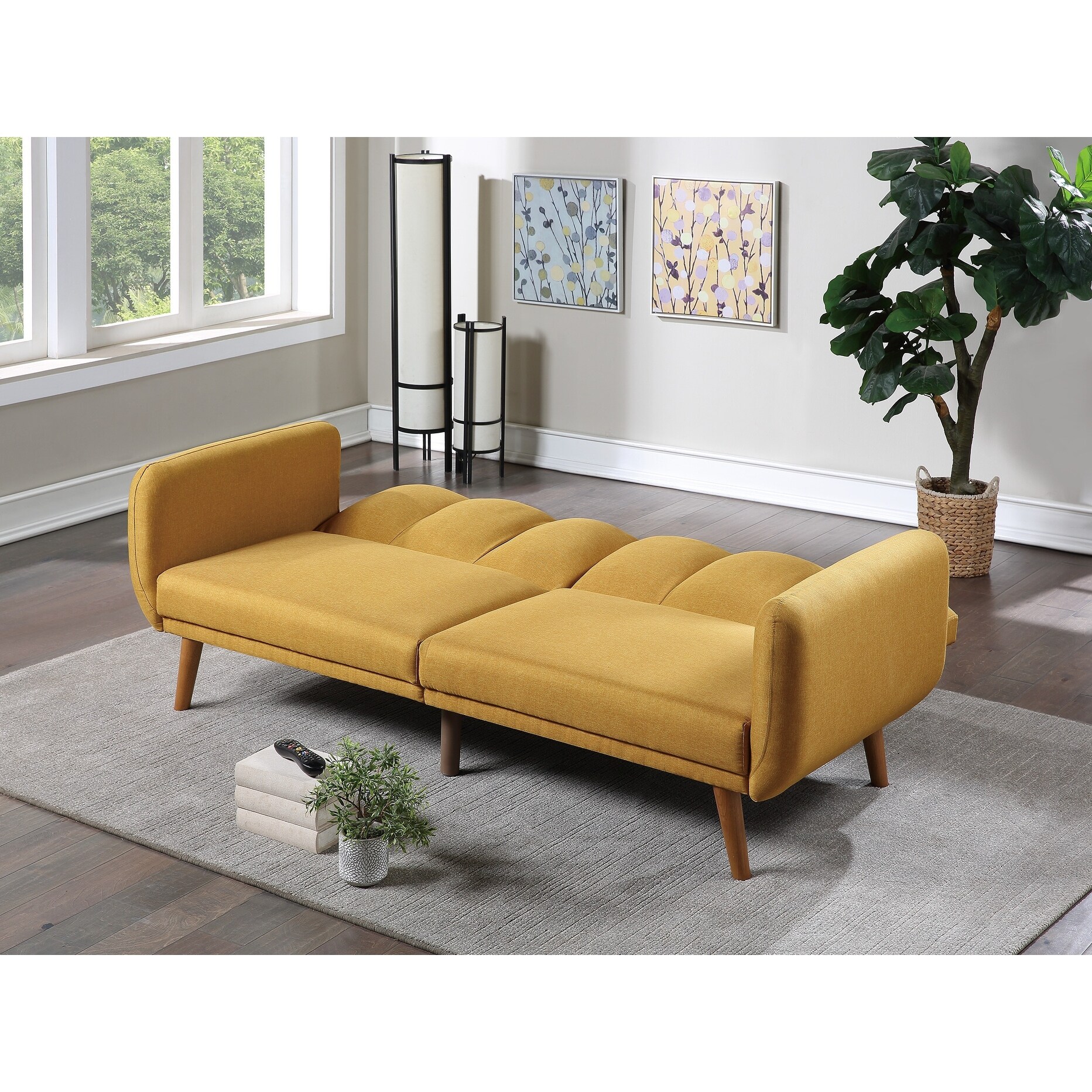 sofa bed mustard