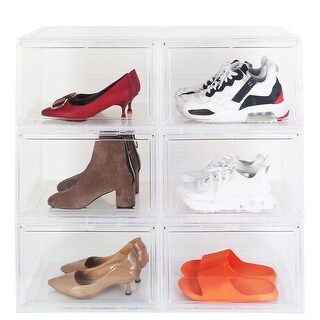 6-Pack Stackable Collapsible Shoe Boxes - Bed Bath & Beyond - 39982488