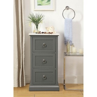 Swart Cabinet Tranditional Style, Three-Drawer Design, White Marble Top ...
