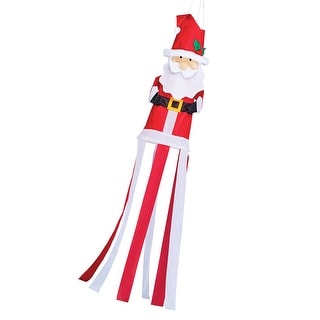 Jolly Santa Claus Outdoor Hanging Christmas Windsock - 11 x 57 x 9.12 ...