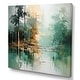 Designart "Green And White Forest Echoes " Forest Wall Art - Bed Bath ...