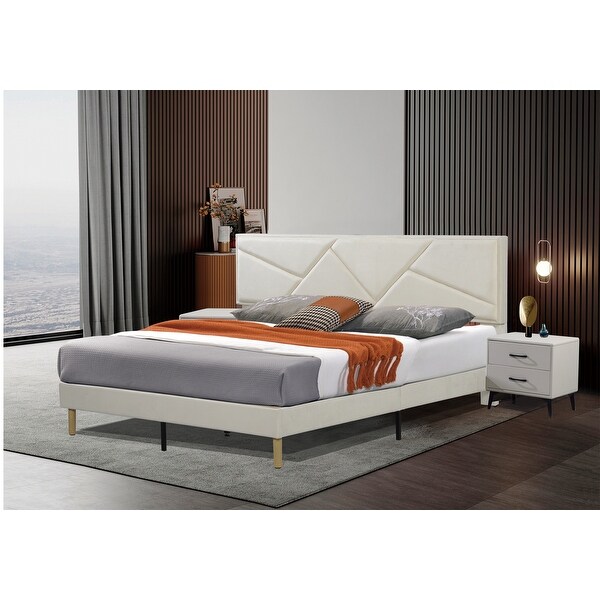 Single Bed Frame With Padded Headboard Linen Fabric Wrapped Wooden Slats Support Sturdy And Stable Bed Bath Beyond 41581069