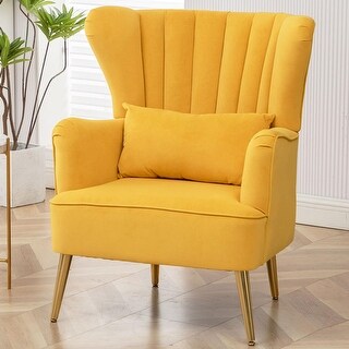 Grondin Mid-Century Modern Style Upholstered Accent Barrel Chair with ...