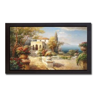 Tuscan Path by Roberto Lombardi Black Floater-Framed Canvas Giclee Art ...