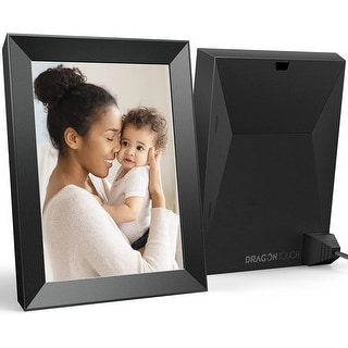 Dragon Touch Modern 10" Digital Picture Frame - WiFi Compatible, Black ...