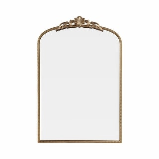 Sagebrook Home Fleur Applique 36-Inch Arch Mirror in Gold - Elegant ...