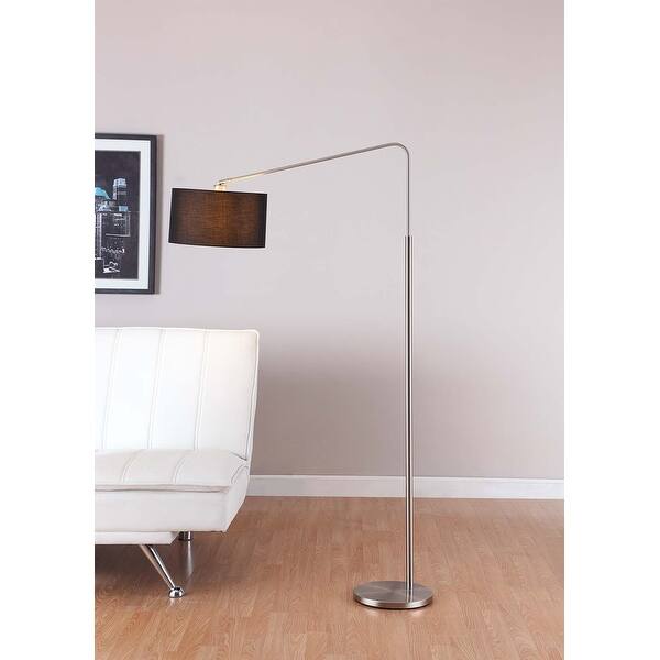 64" Medium Arch Brushed Steel Telescope Reach Floor Lamp - 64 - Bed ...