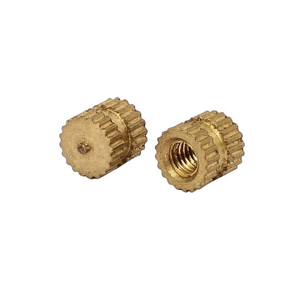 Brass Threaded Insert Embedded Knurled Thumb Nut 500PCS - M3 x 5mm-5 ...