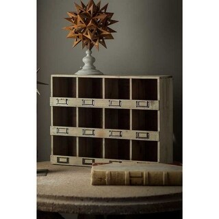 Charming Rustic Wooden Cubby Box- A Perfect Blend of Style - 21" x 6" x ...