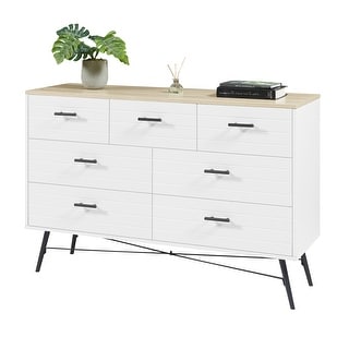 7 Drawer Dresser for Bedroom with Deep Drawers, Wood Dressers & Chest ...
