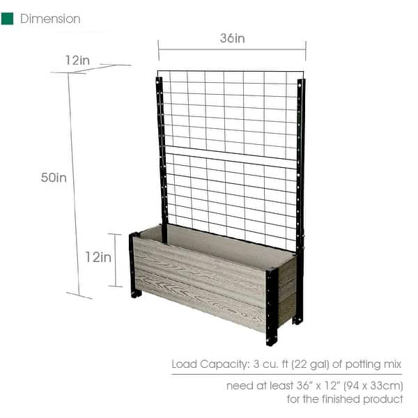 Trough Planter Box Raised Garden Bed w/ Trellis - Bed Bath & Beyond ...