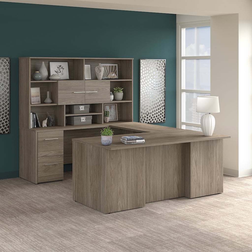 Office 500 72W U Shaped Desk with Hutch by Bush Business Furniture ...