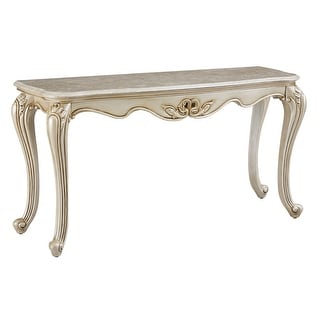 New Classic Furniture Vivienne Champagne Console Table with Marble Top ...