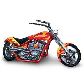 Club Pack of 12 Red and Yellow Flame 3-D Chopper Centerpieces 14" - Bed ...
