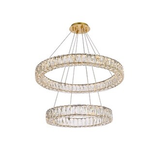 Indigo Home 28 inch LED double ring chandelier - Bed Bath & Beyond ...