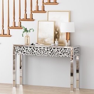 Glam Console Table Entryway Table with Crystal Frame - Bed Bath ...