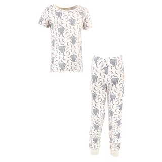 Touched by Nature Baby Girl Organic Cotton Tight-Fit Pajama Set, Pink ...