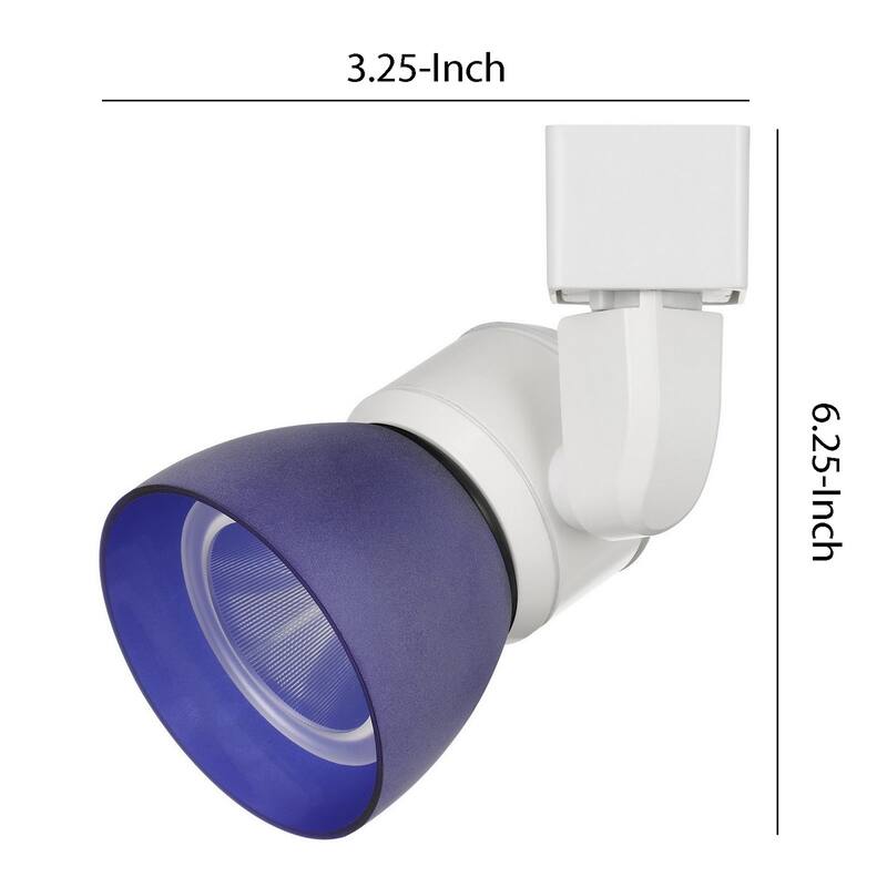 10W Integrated Metal and Polycarbonate LED Track Fixture, White and ...