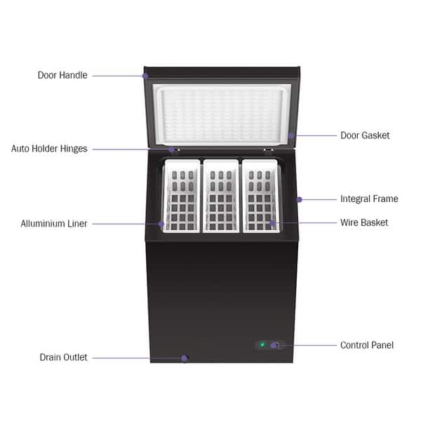 Jeremy Cass Chest Freezer Free-Standing Top Door Freezer with ...
