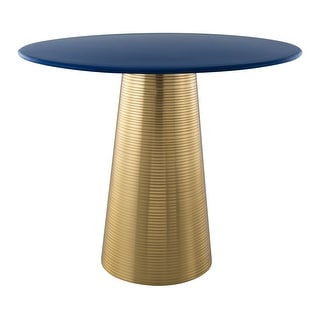 Reo Side Table Dark Blue & Gold - Bed Bath & Beyond - 30710819