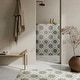 Monastery 8 x 8 Floral Satin Italian Porcelain Floor and Wall Tile ...