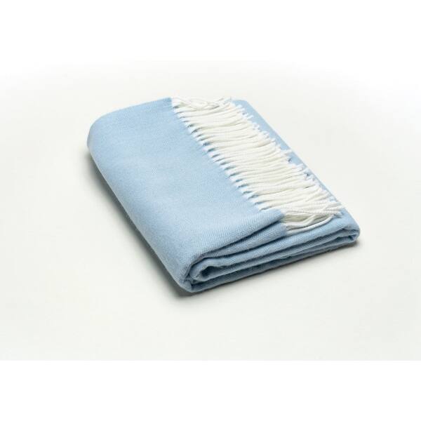Powder Blue Soft Acrylic Herringbone Throw Blanket - Bed Bath & Beyond ...